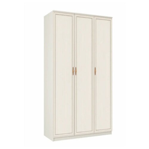 Шкаф 3-дверный Олимп Габриэлла вудлайн кремовый / сандал белый 120.2х55.4х227.8 см