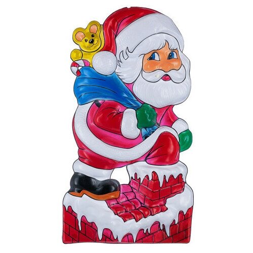 Новогоднее панно Snowmen "Дед Мороз на крыше", 52х19 см (Е3188)