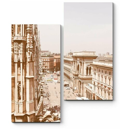 Модульная картина Винтажное фото Милана 40x50