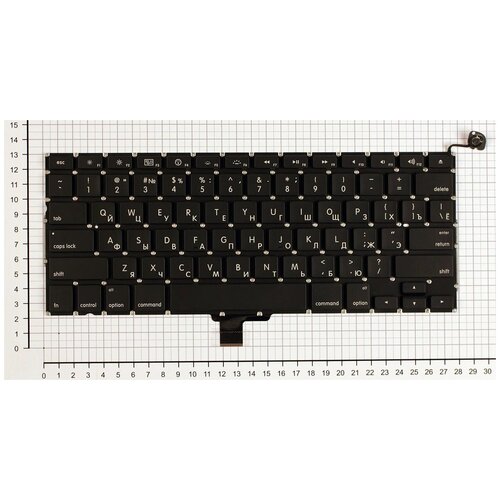 Клавиатура для ноутбука Apple Mackbook A1278 Late 2008 Mid 2012 черная. плоский ENTER