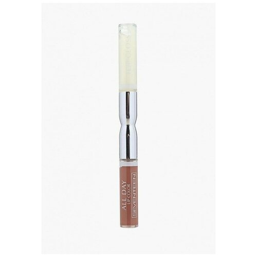 Seventeen Аll day lip colour&top gloss губная помада жидкая стойкая 32 золотисто-каштановый