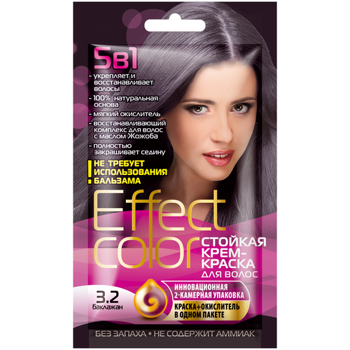 Fito косметик Effect Сolor стойкая крем-краска для волос, 3.2 баклажан, 50 мл