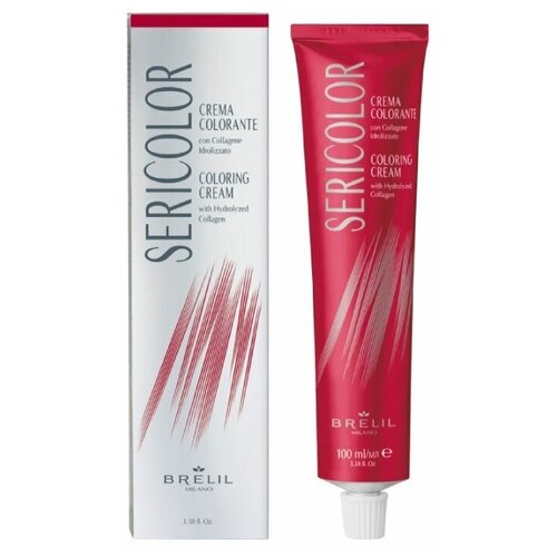 Brelil Professional Краска для волос Sericolor Coloring Cream, 4.3 золотистый каштан