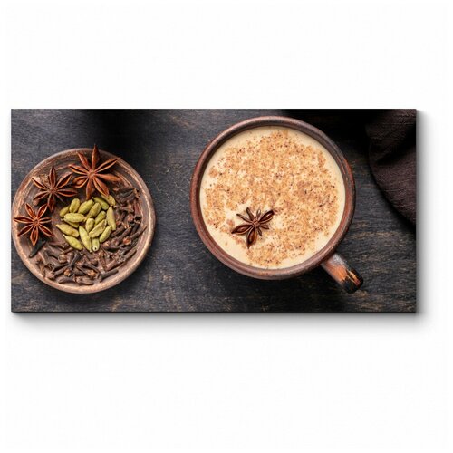 Модульная картина Индийский чай латте 50x25