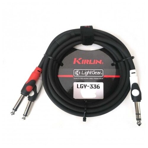 Kirlin LGY-336/1M 1/4" TRS PLUG - 2X 1/4" MONO PLUG patch кабель соединительный 1 метр