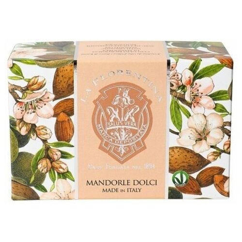 La Florentina Bath Soap Sweet Almonds Мыло для тела с маслом ши, оливковым маслом и экстрактом Сладкого миндаля, 300 гр