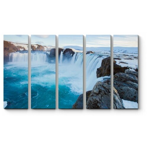 Модульная картина Знаменитый водопад Годафосс, Исландия130x78