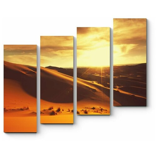 Модульная картина Закат в пустыне 90x78