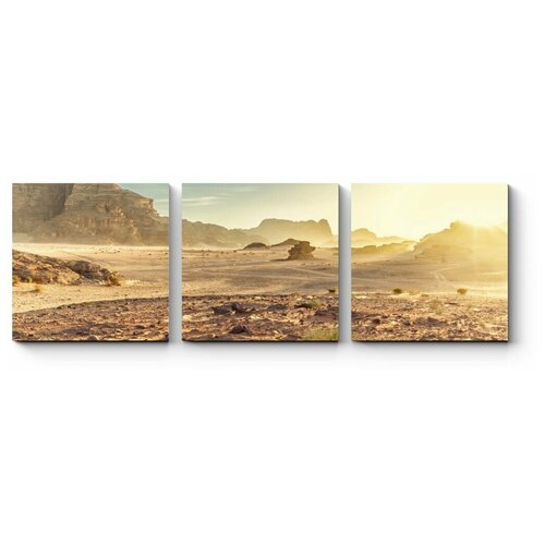 Модульная картина Освещенная солнцем пустыня 200x67