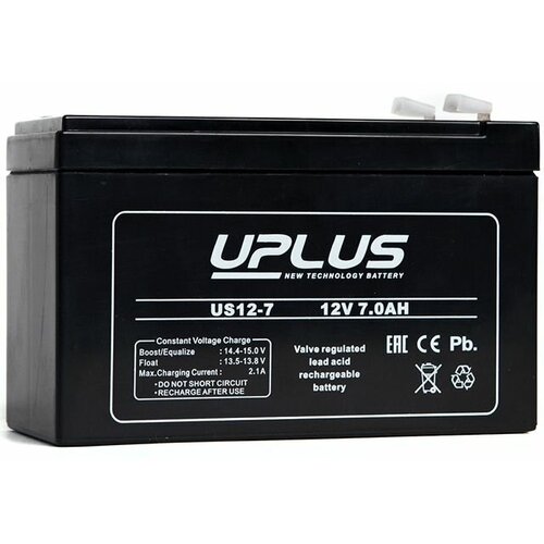 Аккумулятор (АКБ) UPLUS AGM Leoch US12-7 7Ah для ИБП, стационарных установок 150/65/100 7 Ач (Юплас) АГМ