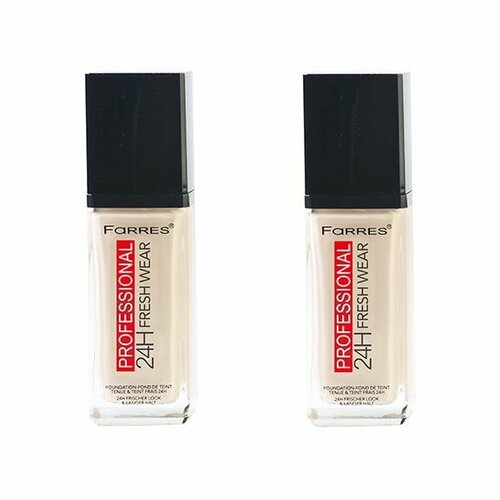 Farres cosmetics Крем тональный 4049-01 24H Fresh Wear, слоновая кость, 2 шт