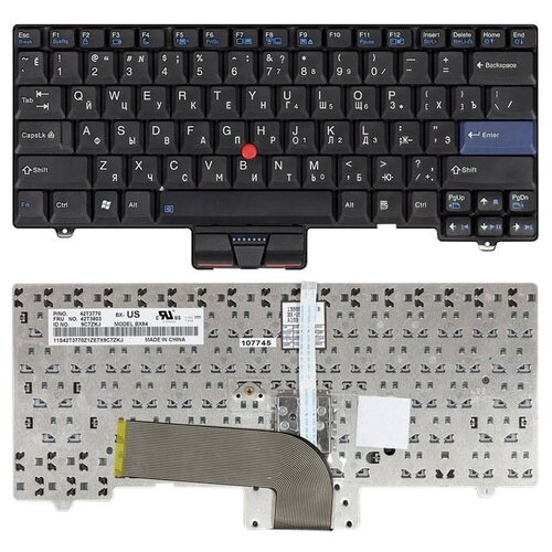 Клавиатура для ноутбука Lenovo ThinkPad SL400 черная с указателем