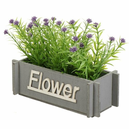 Ящик садовый Флауэр, 15х8х20 см, декоративный, цветы в асс, Y4-5493
