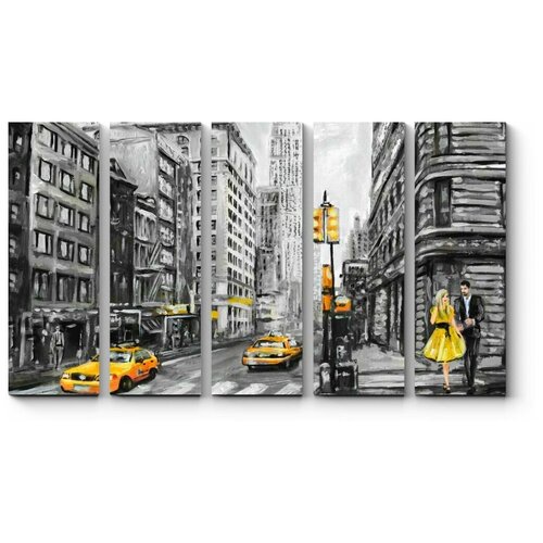 Модульная картина Пасмурный день в Нью-Йорке 100x60