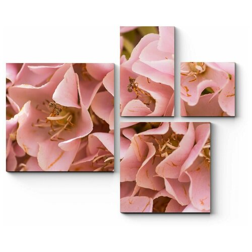 Модульная картина Розовые лепестки72x60