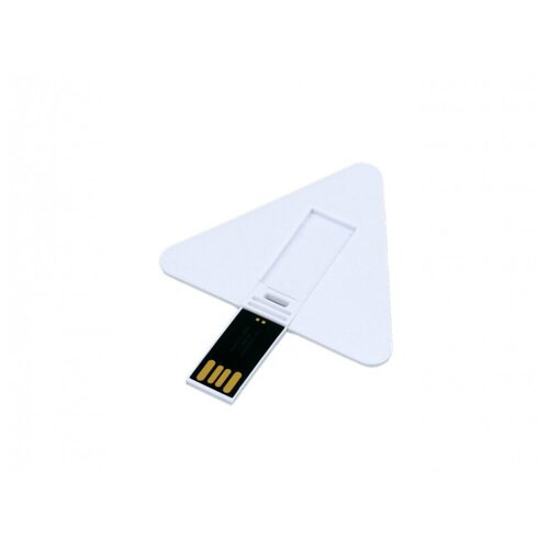 Треугольная флешка пластиковая карта для нанесения логотипа (8 Гб / GB USB 2.0 Белый MINI_CARD3 Flash drive VF-801T)