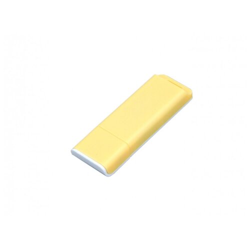 Оригинальная двухцветная флешка для нанесения логотипа (64 Гб / GB USB 3.0 Желтый/Yellow Style Именная флешка стильный подарок на день рождения)