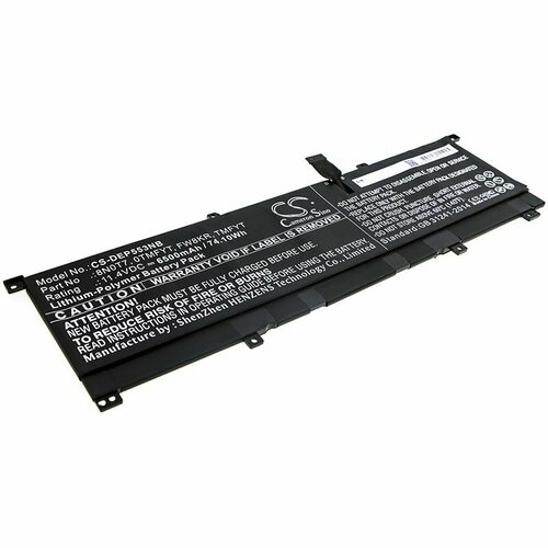 Аккумулятор CameronSino для Dell XPS 15-9575 11.4V (6500mAh)