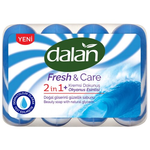 Мыло туалетное твердое "Dalan Fresh & Care" 90г, "Океанский бриз", набор 4шт (Турция)
