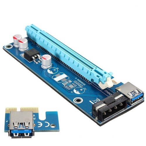 Райзер PCI-E Riser Card Ver.006S Райзер версии 006S для майнинг ферм майнинга видеокартUSB 3.0 (4 pin)