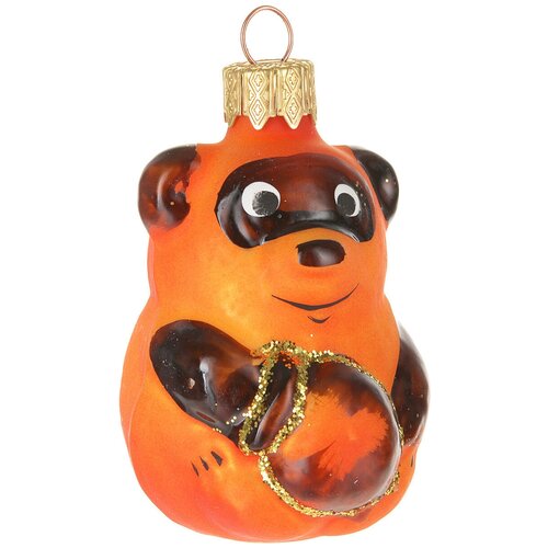 Елочная игрушка "Винни Пух с медом", ФУ-444, 10 см