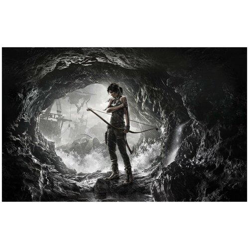 Плакат, постер на бумаге Tomb Raider-Lara Croft/Лара Крофт-Расхититель Гробниц. Размер 42 на 60 см