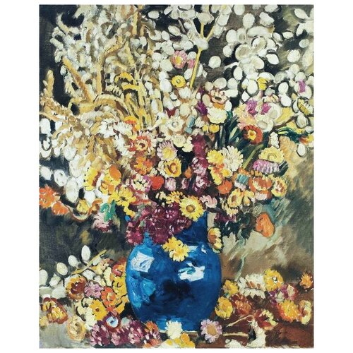 Репродукция на холсте Букет осенних цветов №1 Вальта Луи 30см. x 38см.