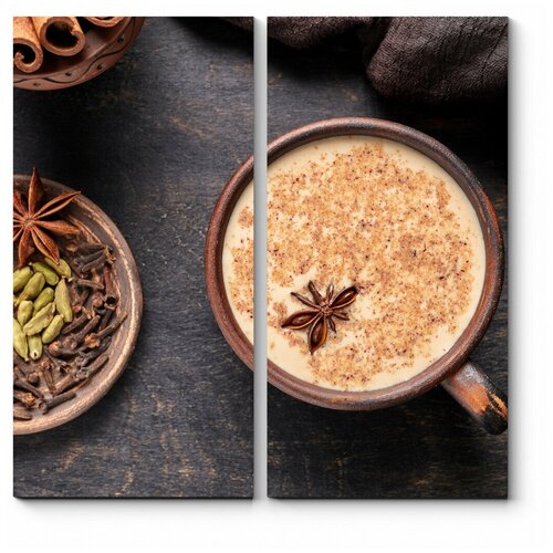 Модульная картина Индийский чай латте 90x90