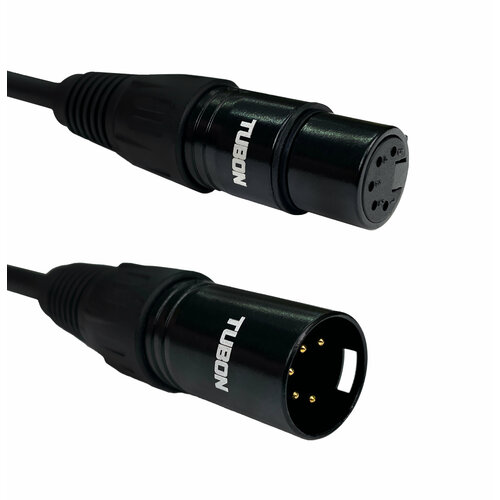 Кабель TUBON Микрофонный межблочный 5PIN XLR (M) Male - XLR (F) Female 5 PIN 3м