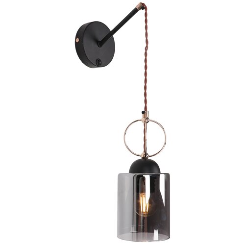 Бра IMEX MD.0103-1-W BK+FGD, E27, 60 Вт, черный