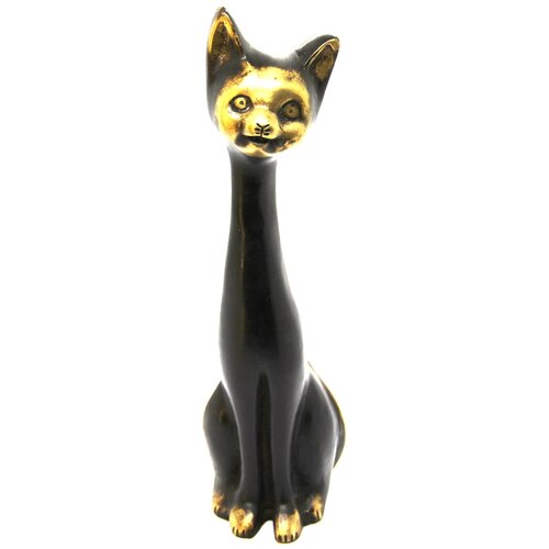 Статуэтка кошка грациозная из тяжелой бронзы.