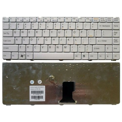 Клавиатура для ноутбука Sony Vaio 81-31305001-19 белая