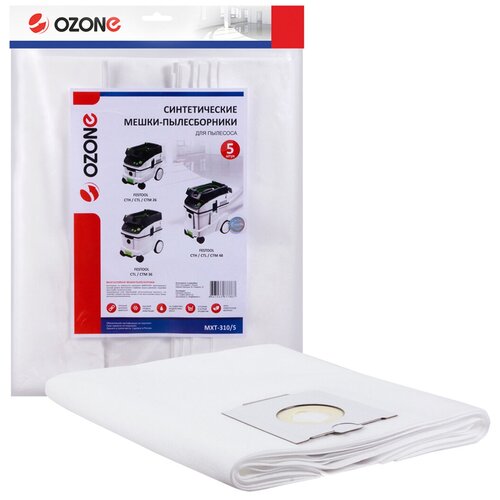 Мешки-пылесборники Ozone MXT-310/5 синтетические 5 шт для FESTOOL