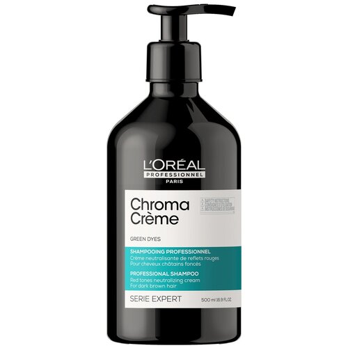 Шампунь-крем L'Oreal Professionnel Serie Expert Chroma Creme с зеленым пигментом для нейтрализации красного оттенка, 500 мл