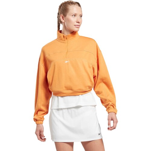 Свитшот Reebok WOR KNIT 1/4 ZIP, размер S, оранжевый
