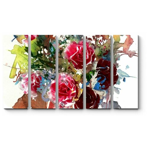 Модульная картина Букет из роз 150x90