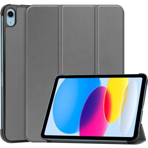 Чехол для планшета Apple iPad 10 10.9 дюйма (2022) - A2696, A2757, A2777, с магнитом, прочный пластик (серый)