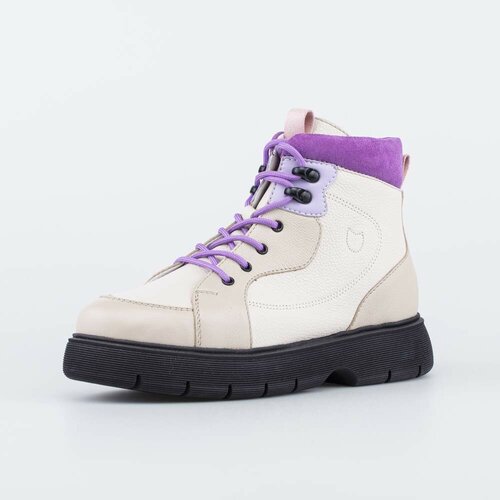 Ботинки КОТОФЕЙ, размер 33, фиолетовый, бежевый