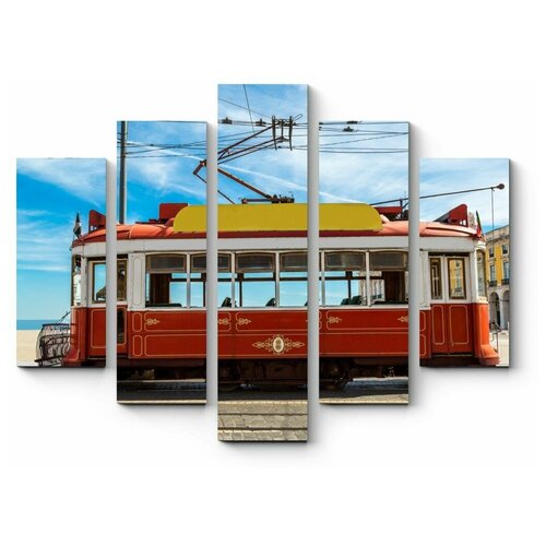 Модульная картина Старинный трамвай в центре Лиссабона115x92