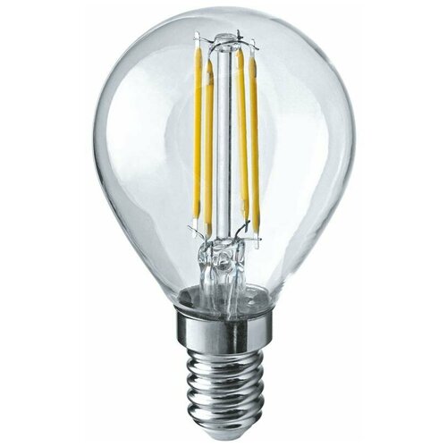 Лампа светодиодная филаментная 80 891 OLL-F-G45-12-230-4K-E14 12Вт шар прозрачная 4000К нейтр. бел. E14 1200лм 220-240В онлайт 80891