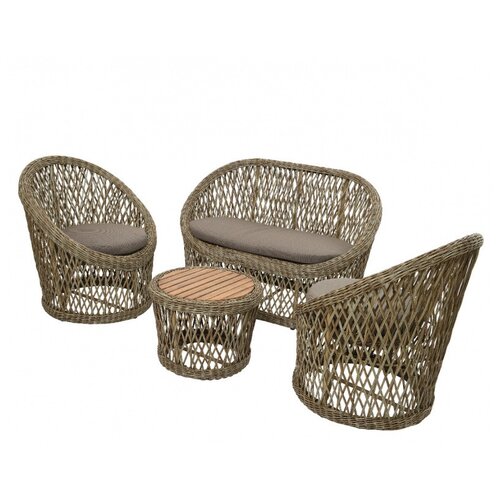 Комплект мебели Kaemingk Комплект Марокко: 1 диван + 1 столик + 2 кресла Шоколадный