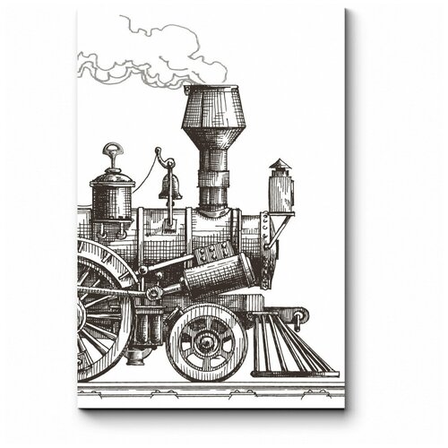 Модульная картина Старинный поезд 110x165