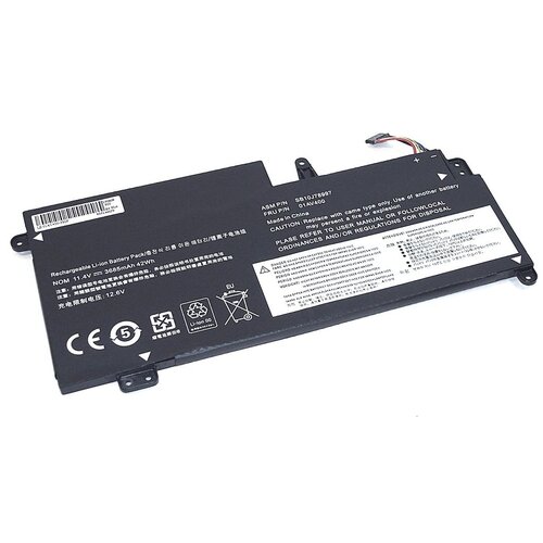 Аккумуляторная батарея для ноутбука Lenovo ThinkPad S2 13 (01AV400-3S1P) 11.4V 42Wh OEM черная