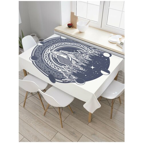 Скатерть прямоугольная JoyArty на кухонный стол "Лунный календарь" из оксфорда, 120x145 см