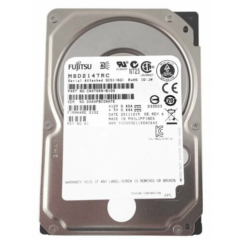 Жесткий диск Fujitsu CA07068-B100 147Gb SAS 2,5" HDD