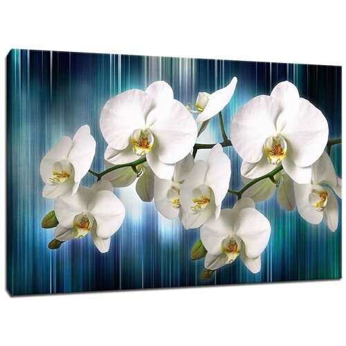 Картина Уютная стена "Орхидея на движущемся фоне" 100х60 см