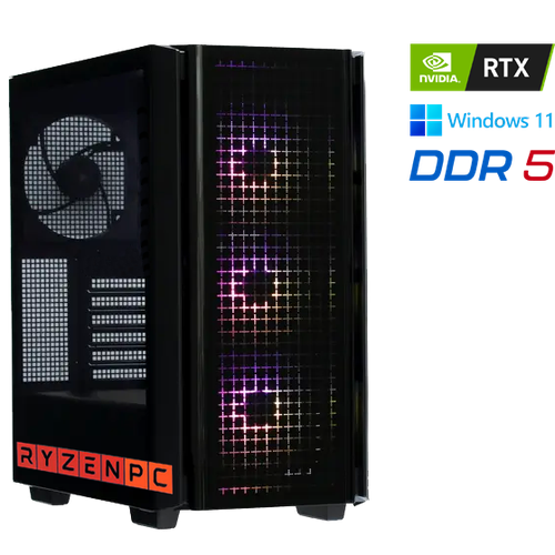 Настольный компьютер RyzenPC GAME 83511062 (AMD Ryzen 7 7700 3.8 ГГц, AMD B650, 32 DDR5, SSD: 500 Гб, SSD: 2000 Гб, NVIDIA GeForce RTX 3060 Ti 8 Гб, WI-FI, Без привода, 750 Вт, Deepcool CG540, Windows 11 Home)
