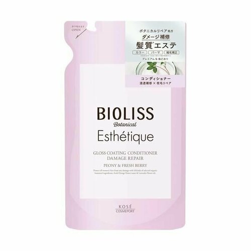 KOSE Премиальный ботанический кондиционер "Bioliss Botanical Esthetique" для восстановления 400 мл, мягкая упаковка
