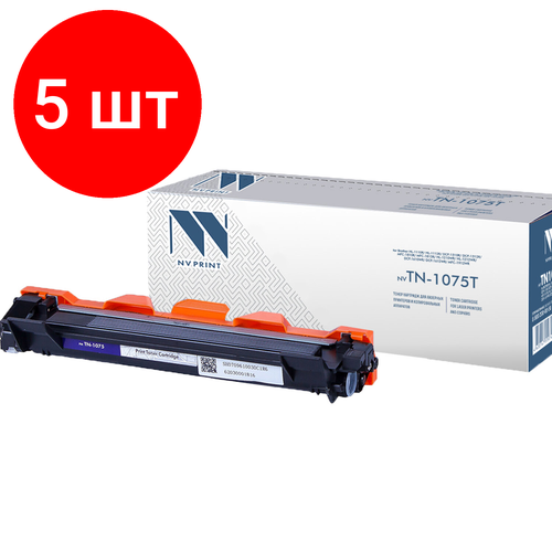 Комплект 5 шт, Картридж лазерный NV PRINT (NV-TN1075) для BROTHER HL-1110R/1112R/DCP-1512/MFC-1815, ресурс 1000 стр.