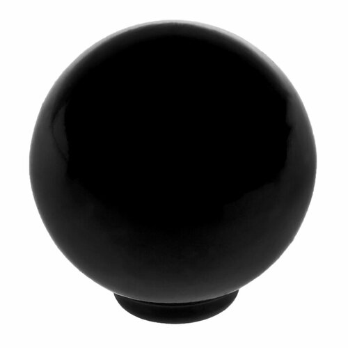 Ручка кнопка PLASTIC 008, пластиковая, черная 1 шт.
